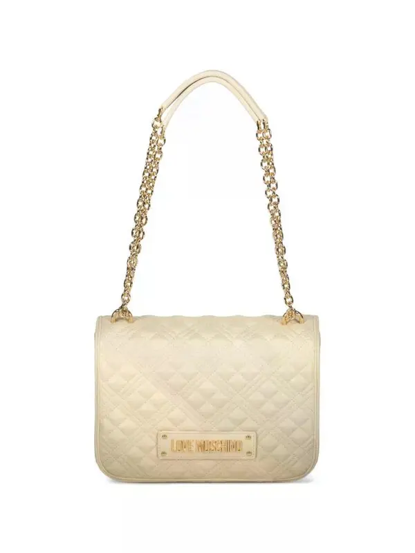 Moschino Logo-detail Quilted Handbag - Neutrals