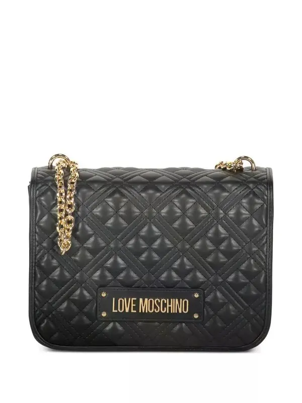 Moschino Quilted Shoulder Bag - Black