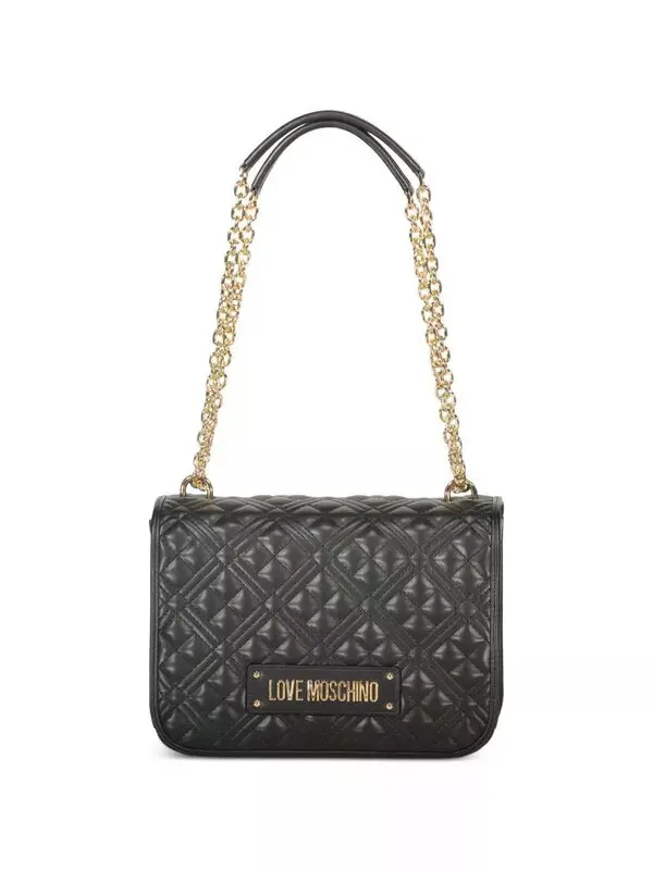 Moschino Quilted Shoulder Bag - Black