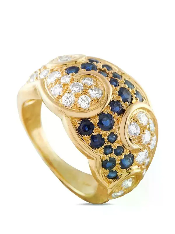Dior 18k Yellow Diamond And Sapphire Ring - Gold