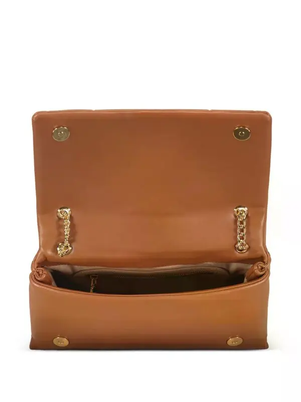 Moschino Quilted Buckle Shoulder Bag - Neutrals