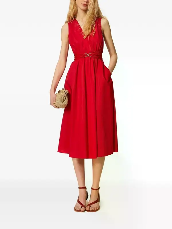 TWINSET Midi Dress With Logo Belt