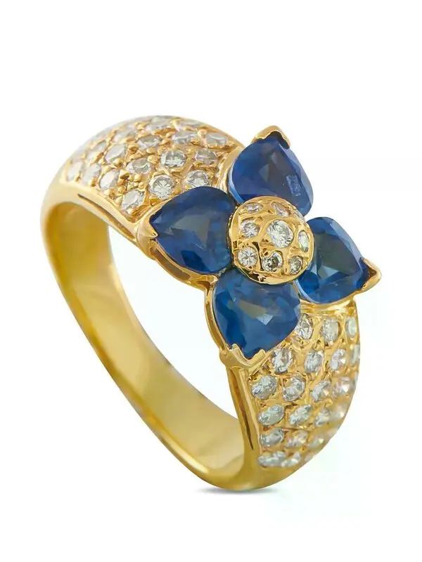 Van Cleef & Arpels Diamond And Sapphire Ring - Gold