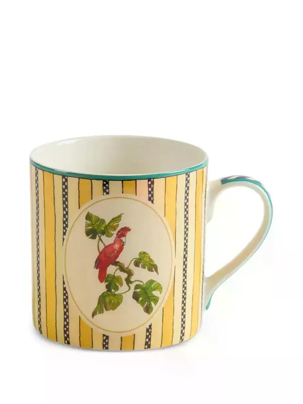 LISA CORTI Jungle Parrot Mug - Yellow