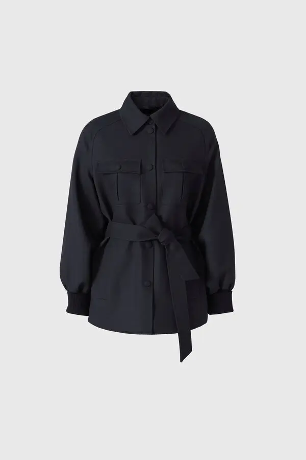 Mackage Eugenia Wool Gabardine Jacket - Navy