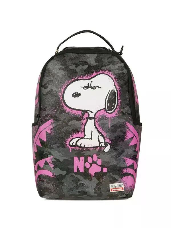 SPRAYGROUND X Peanuts Snoopy Camouflage-print Backpack - Black
