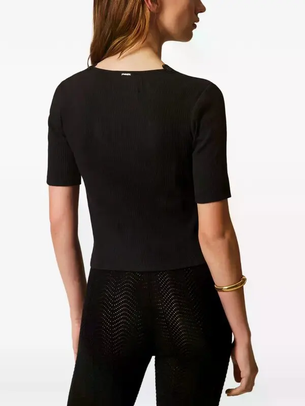 TWINSET V-neck Knitted Blouse