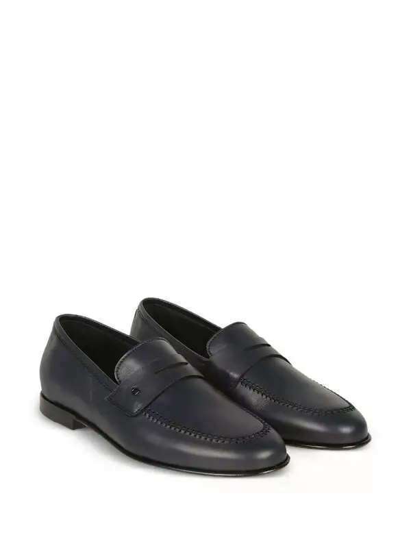 BALDININI Leather Penny Loafers
