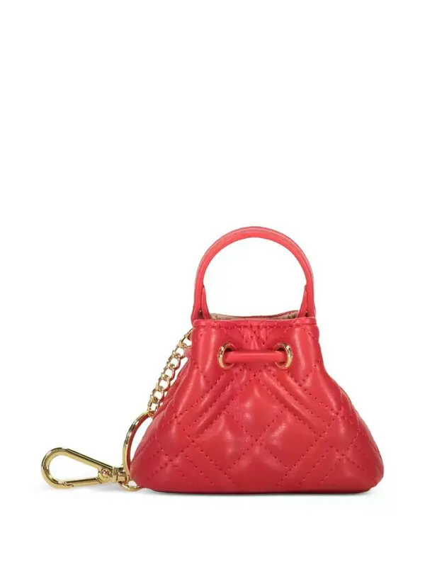 Moschino Quilted-bag Keyring - Red