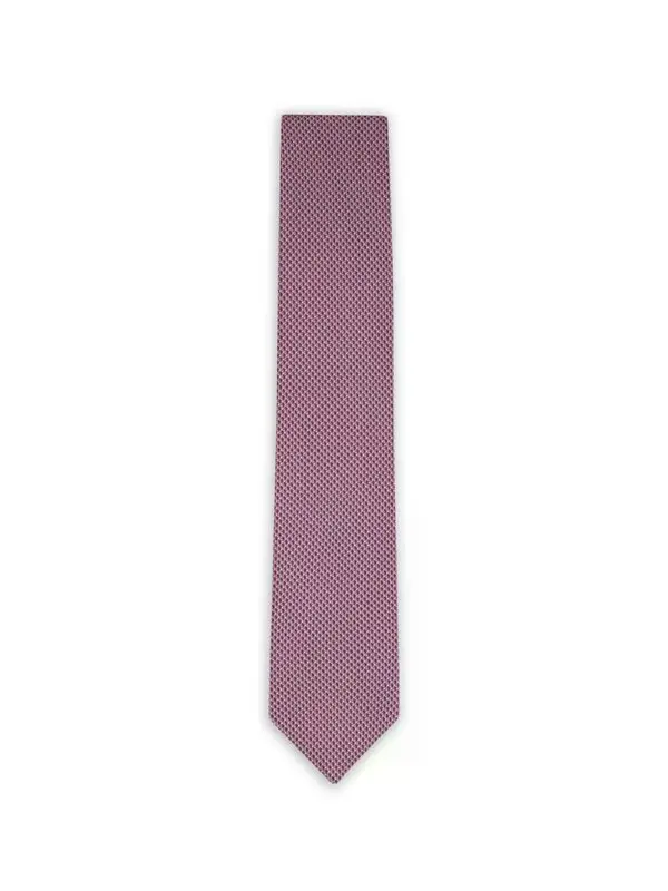 Brioni Patterned Silk Neck Tie - Purple