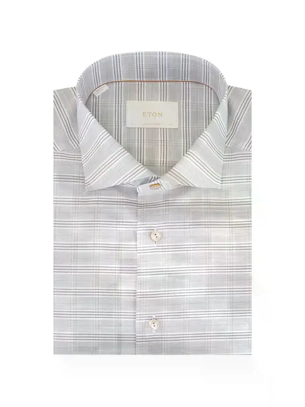 Eton Checked Shirt - Grey