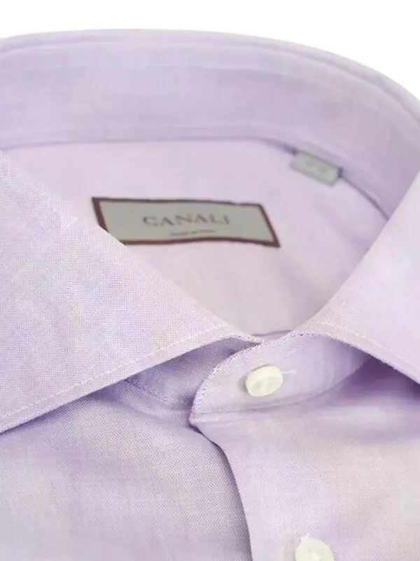 Canali Buttoned Cotton Shirt - Purple