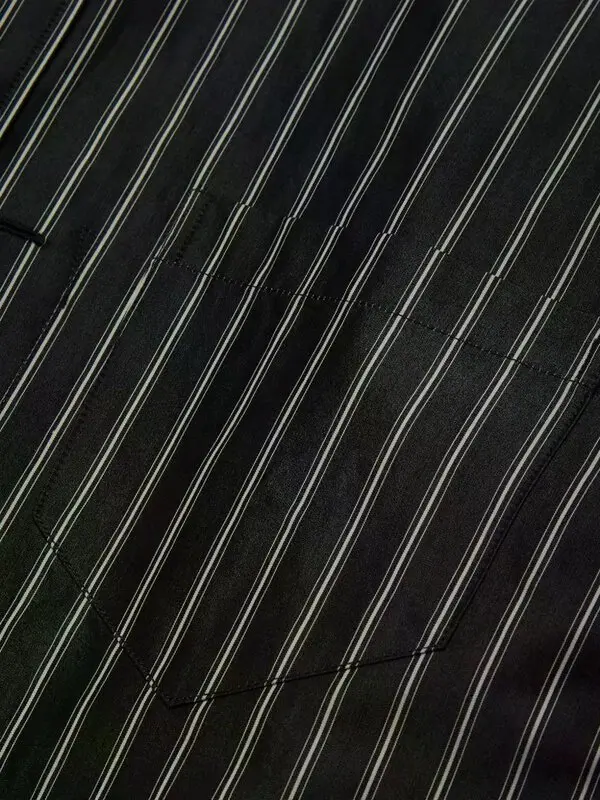 WILLY CHAVARRIA Veterano Striped Pocket Shirt