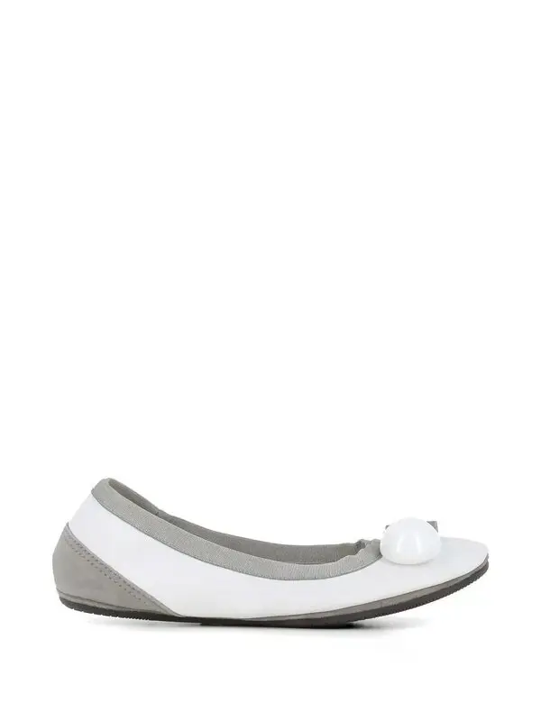 DOVE NUOTANO GLI SQUALI Becky Ballet Flats - White