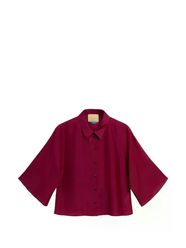 Momoni Buttoned Kimono-style Shirt - Red