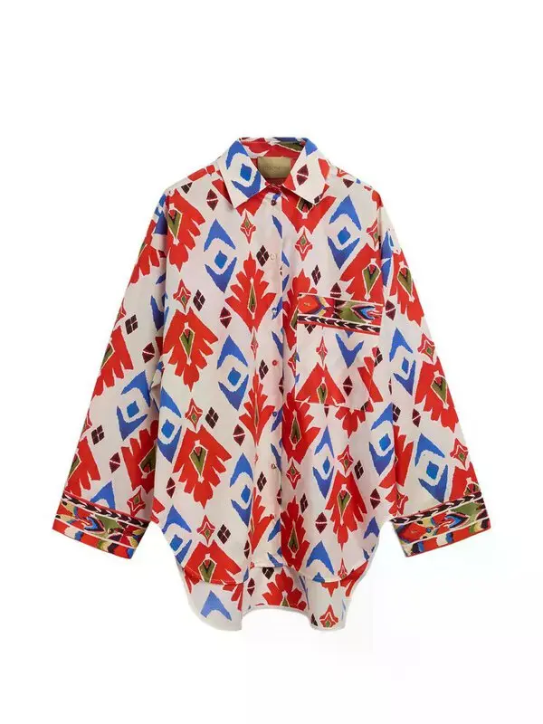 Momoni Printed Chest-pocket Shirt