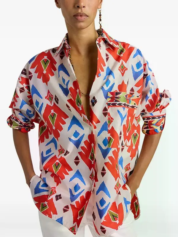 Momoni Printed Chest-pocket Shirt