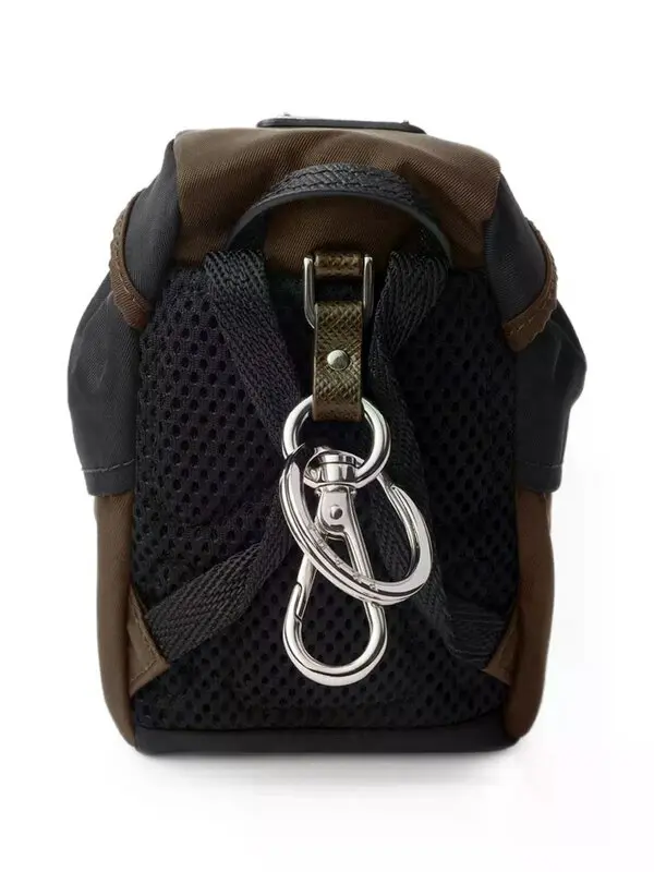 Prada Mini Icon Re-nylon Keyring Charm - Brown