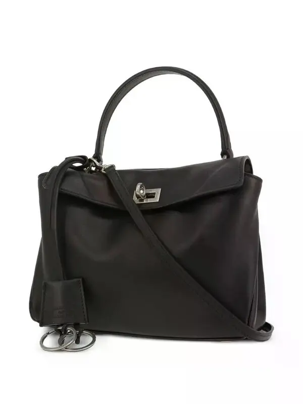 Balenciaga 2020s Mini Rodeo Leather Shoulder Bag - Black