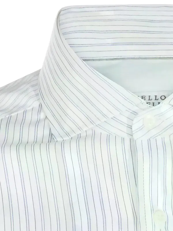 Brunello Cucinelli Striped Button Shirt - White