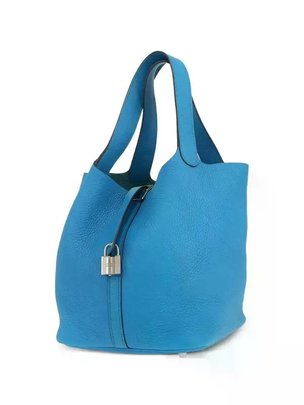 Hermès 2016 Small Picotin Handbag Taurillon Clémence Leather - Blue