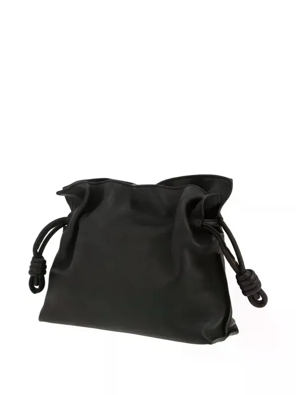 Loewe Flamenco Knot Leather Clutch - Black