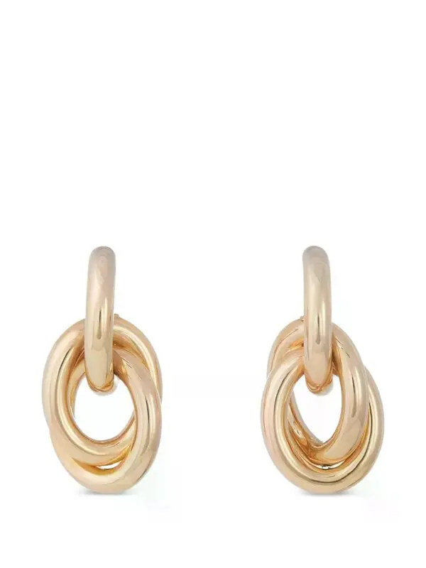 Sidney Garber Oval Drop Earrings - Gold