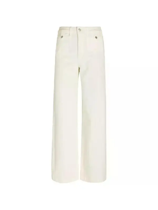 Paige Anessa Pocket Straight Leg Jeans - Neutrals