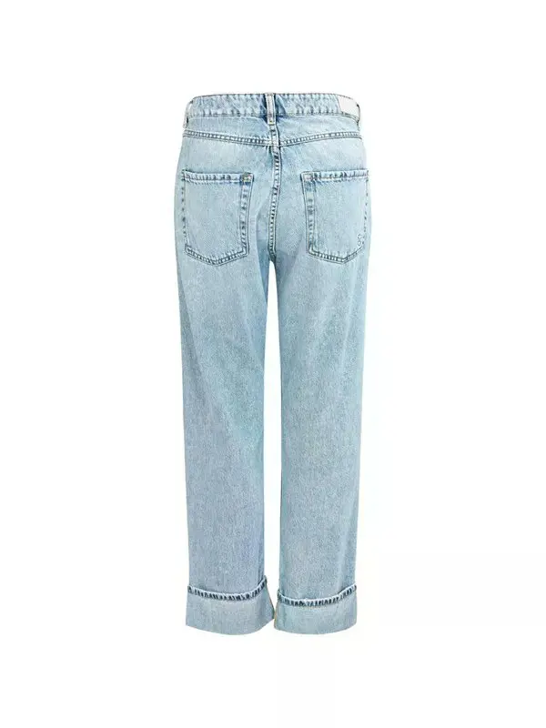 ICON DENIM LOS ANGELES Belt-loop Straight Leg Jeans - Blue