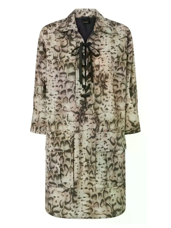 Pinko Snake-print Shirt Dress