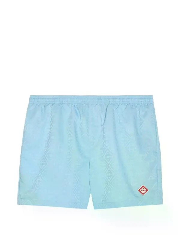 Casablanca Monogram Jacquard Swim Shorts - Blue