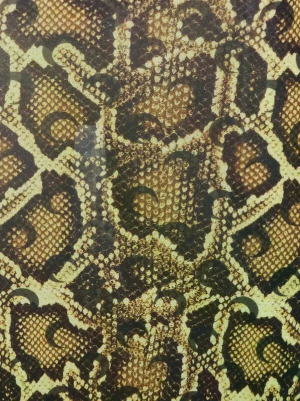 MARINE SERRE Snake Print Asymmetric Hem Maxi Dress - Brown