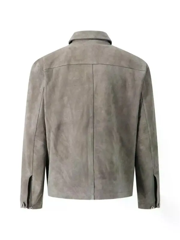 COOR Two-tone Button Suede Shirt Jacket