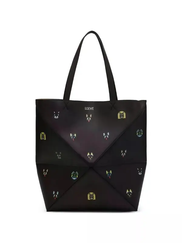 Loewe X Louis Wain Xl Puzzle Fold Tote Bag - Brown