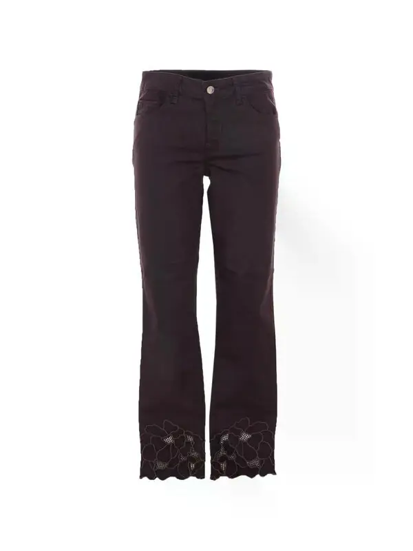 Liu Jo Floral-embroidered Trousers