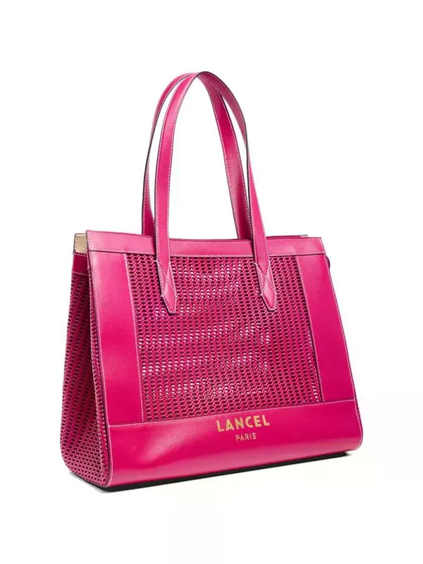 LANCEL Grained Leather Tote Bag
