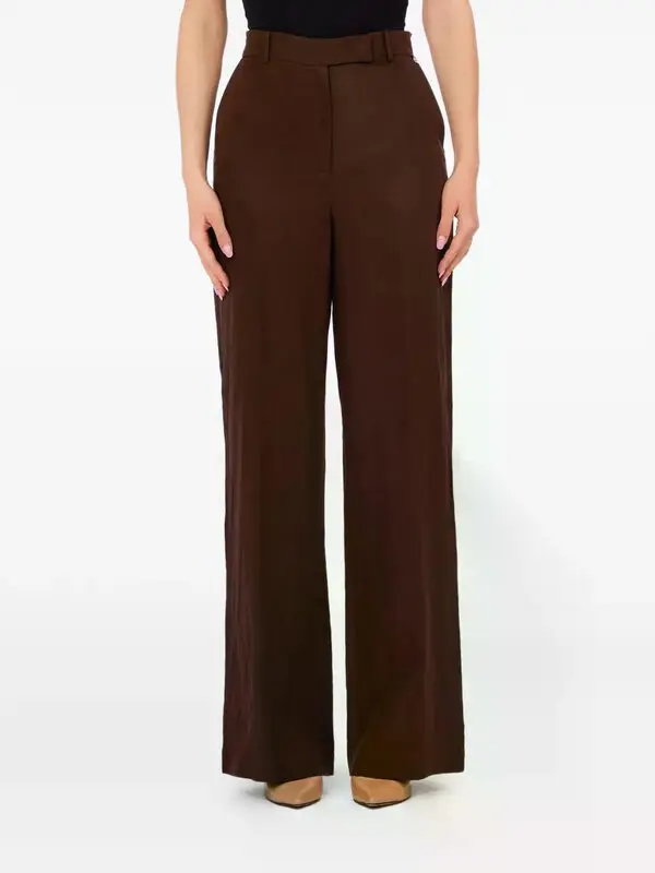Liu Jo Linen-blend High-waisted Trousers