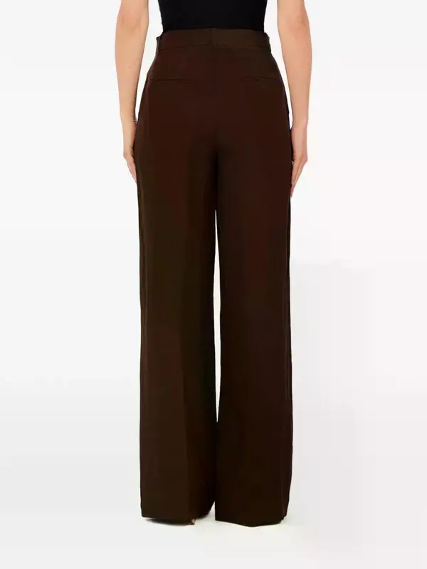 Liu Jo Linen-blend High-waisted Trousers