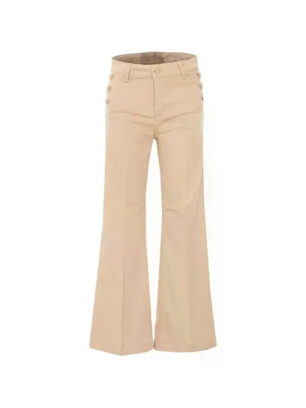 Liu Jo Logo Button Flared Jeans