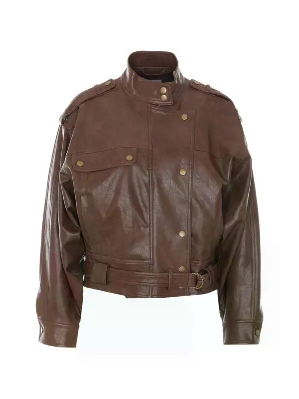 URBANCODE Belted Faux Leather Jacket