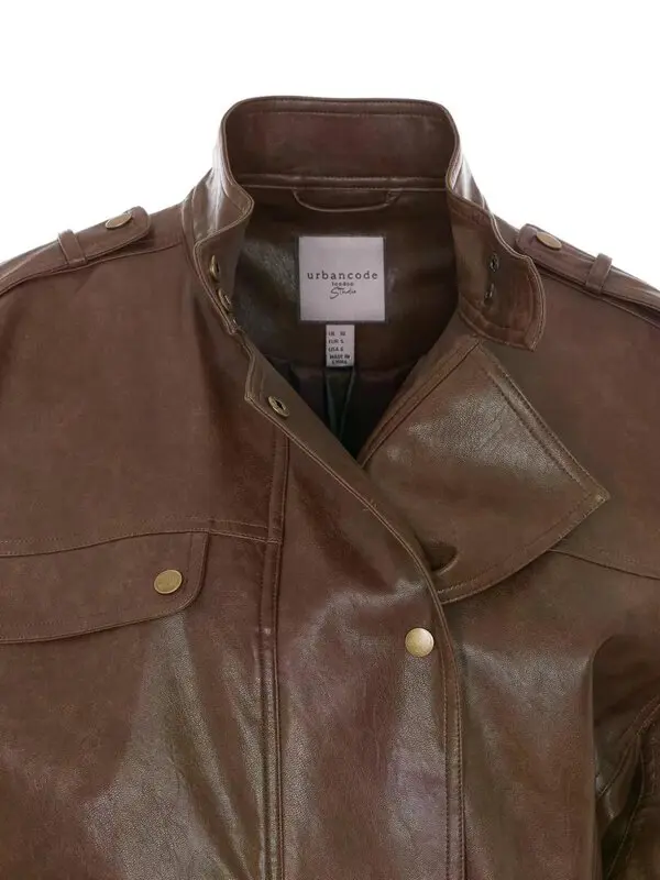 URBANCODE Belted Faux Leather Jacket