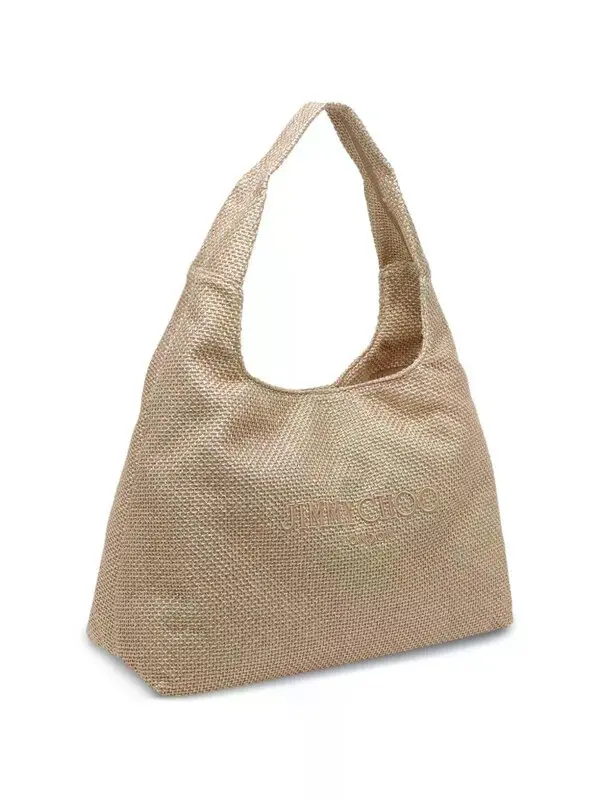 JIMMY CHOO Diamond Raffia Shoulder Bag - Neutrals