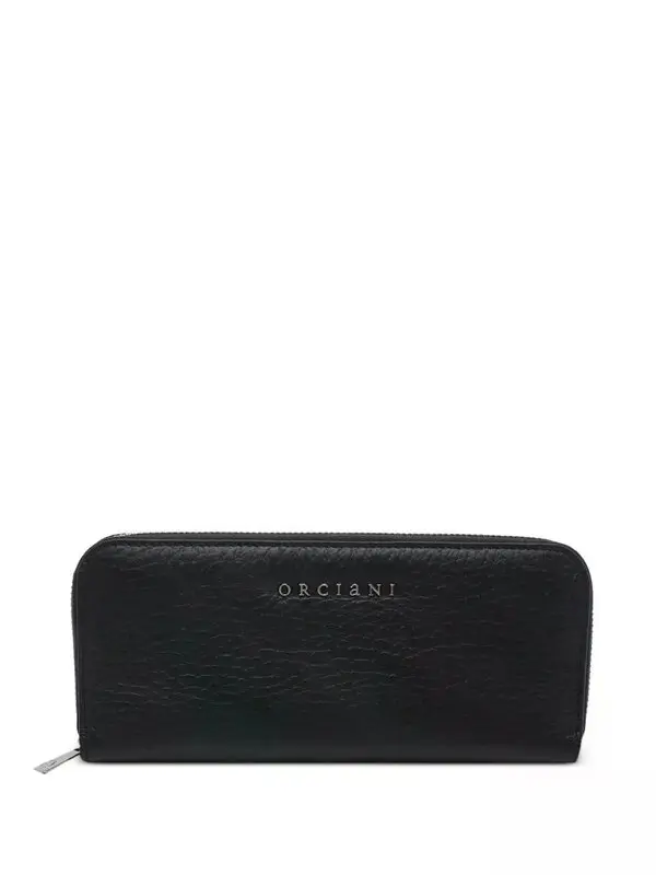 ORTIGNI Zip Compartments Wallet - Black