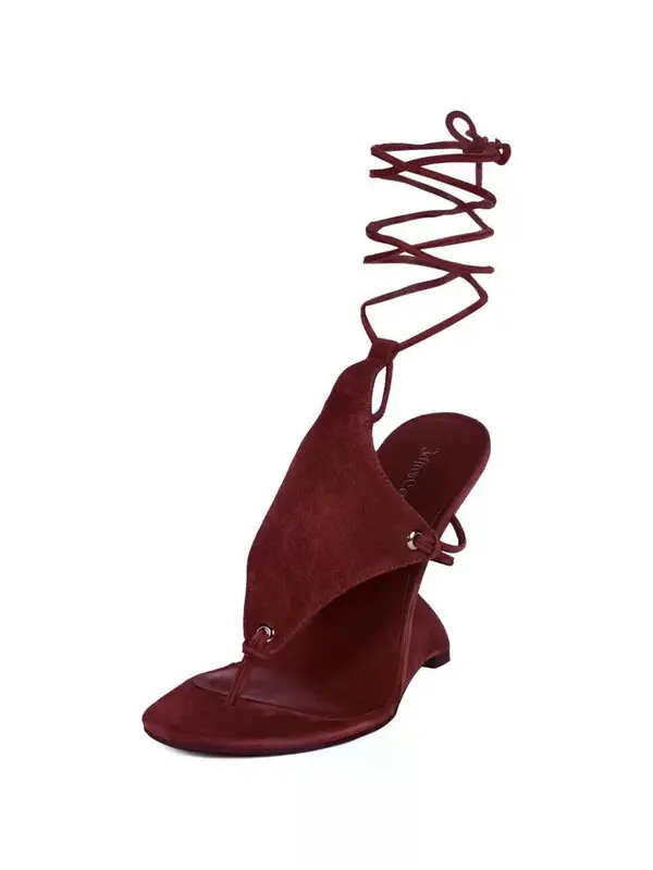 Jeffrey Campbell Pachouli Suede Sandals - Red
