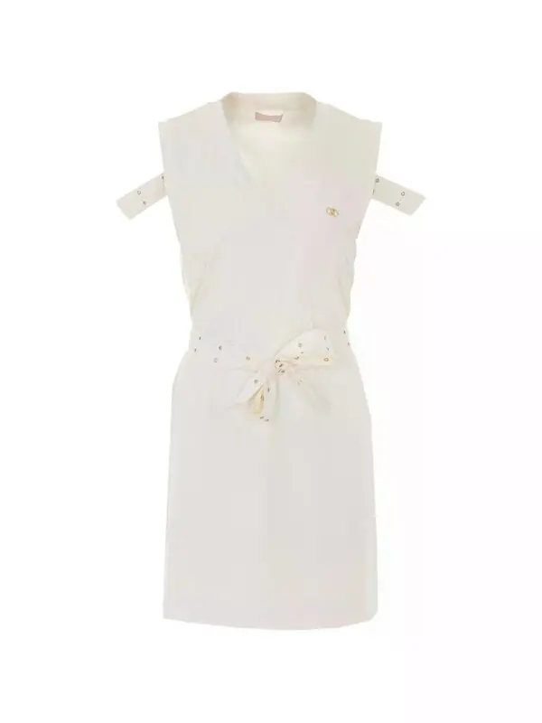 Liu Jo Logo-appliqué Midi Dress - Neutrals