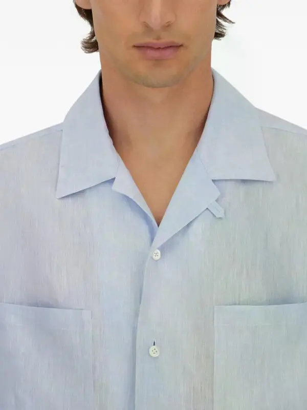 Herno Chest-pockets Boxy-fit Shirt - Blue