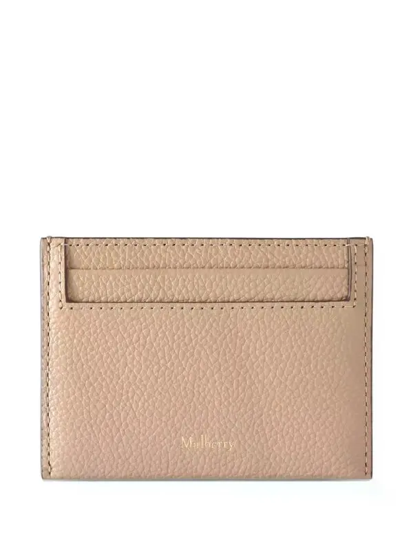 Mulberry Logo-stamp Leather Cardholder - Neutrals