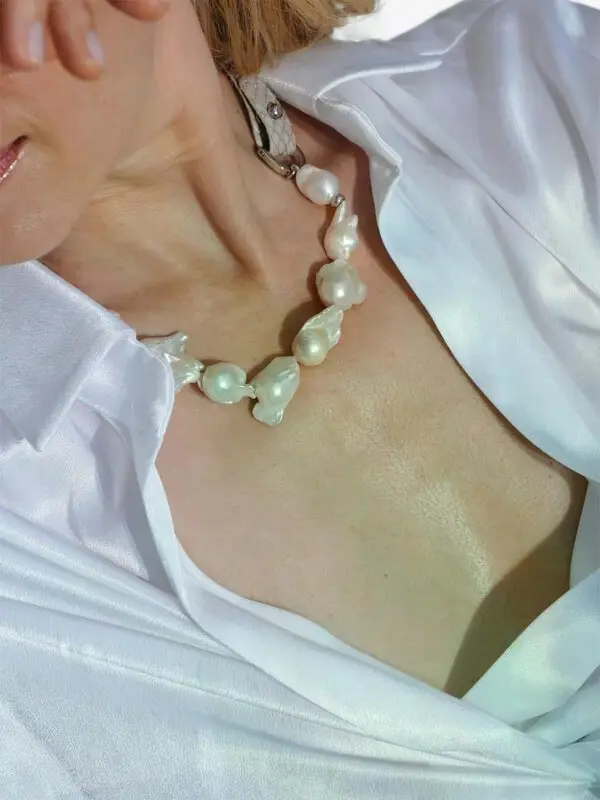 OBSIDIAN X Sonia Argint Baroque Pearl Necklace