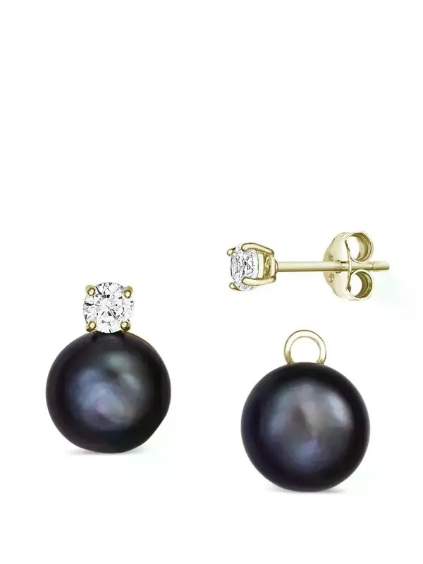 OBSIDIAN Pearl Stud Earrings