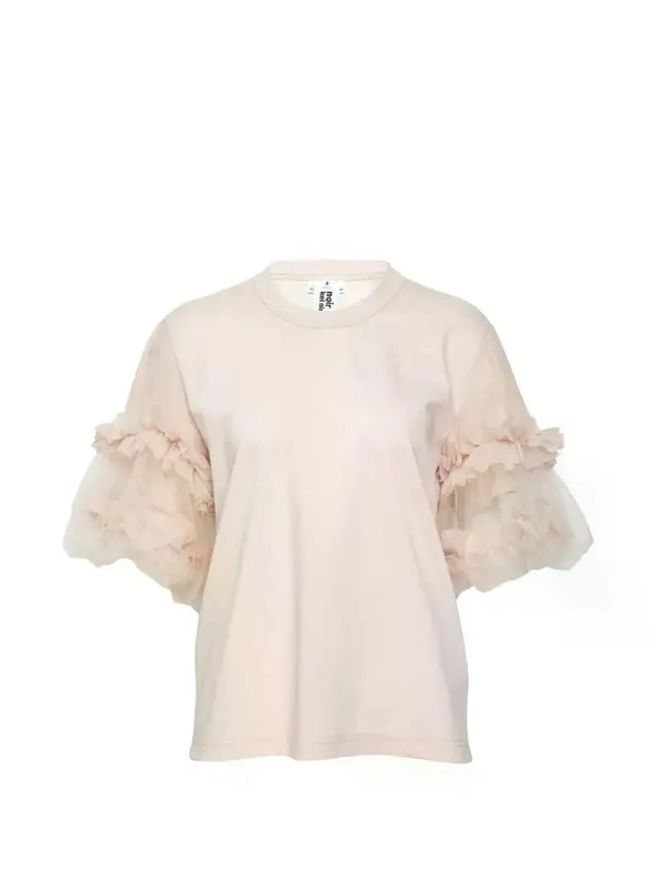 Noir Kei Ninomiya Ruffled-sleeve Cotton Top